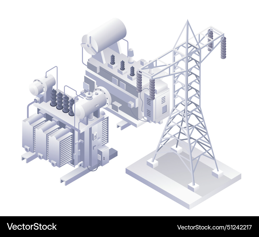 High pressure electrical equipment technology Vector Image
