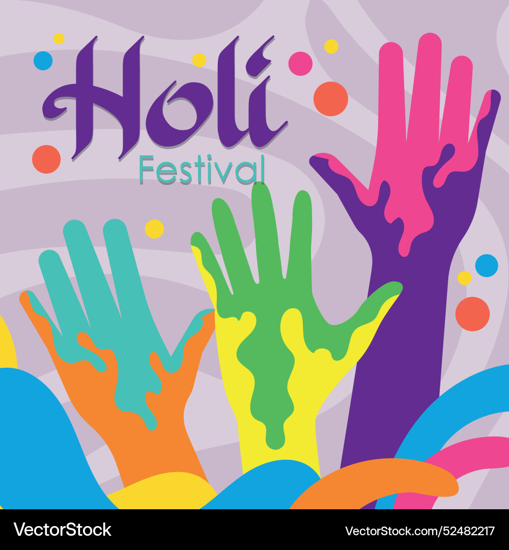 Holi carnival poster Royalty Free Vector Image