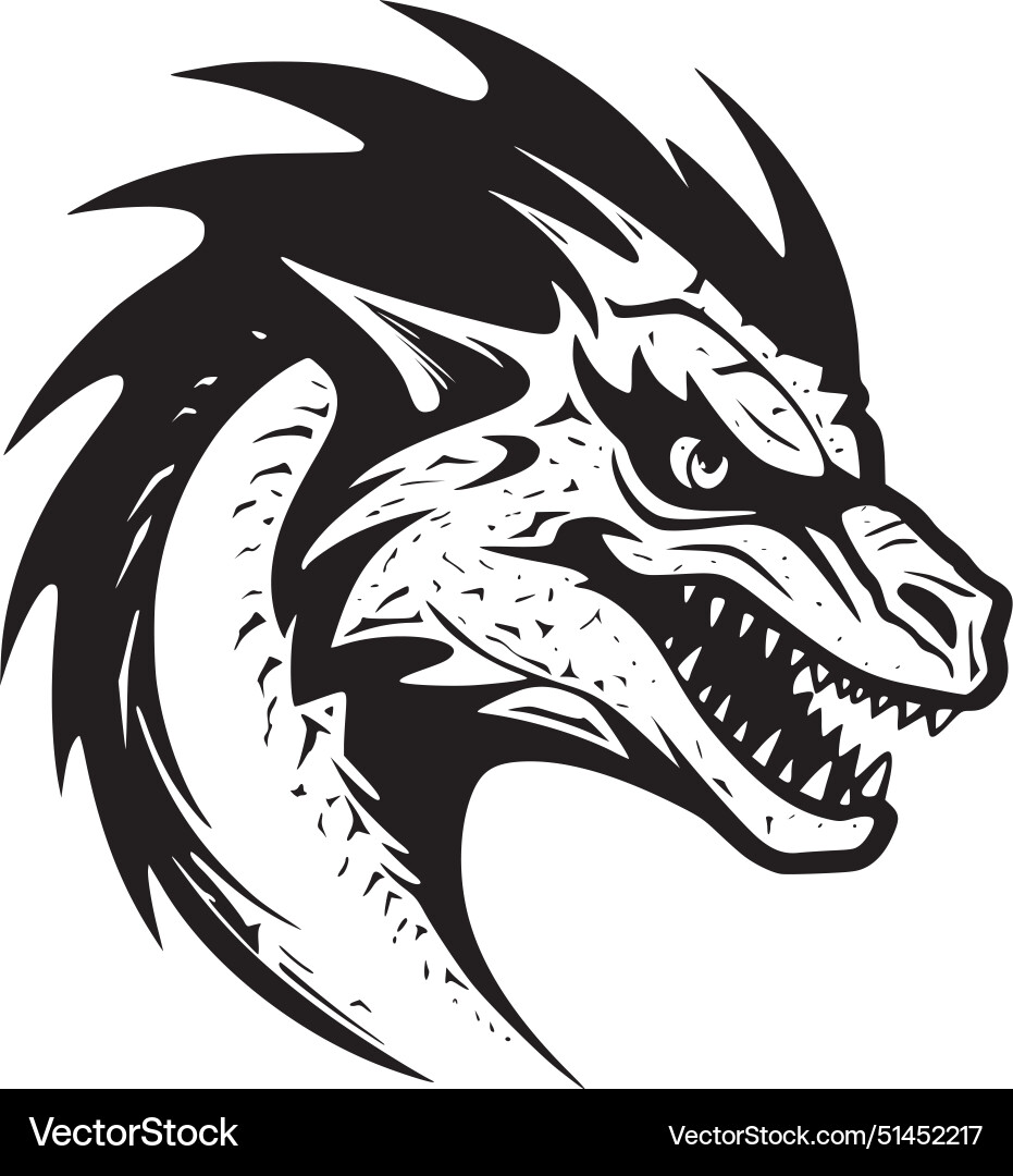 Komodo dragon - minimalist and flat logo Vector Image