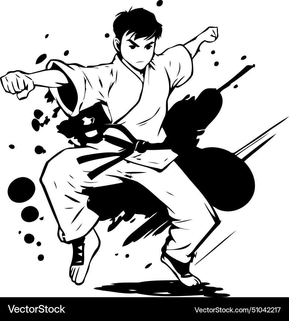 Martial arts karate karateial Royalty Free Vector Image