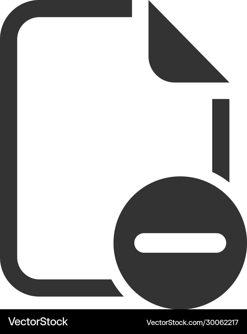 Remove file icon Royalty Free Vector Image - VectorStock