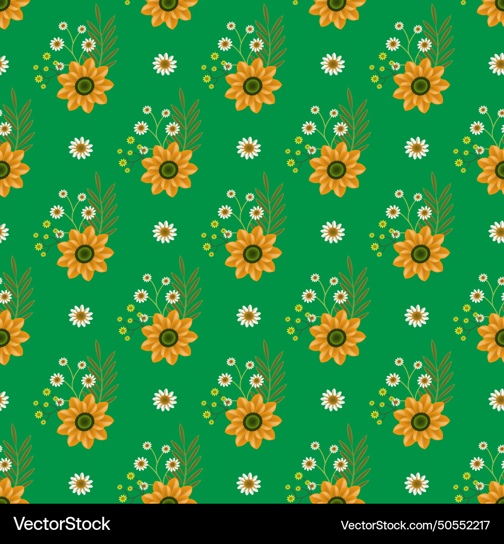 Spring flowers pattern design Royalty Free Vector Image