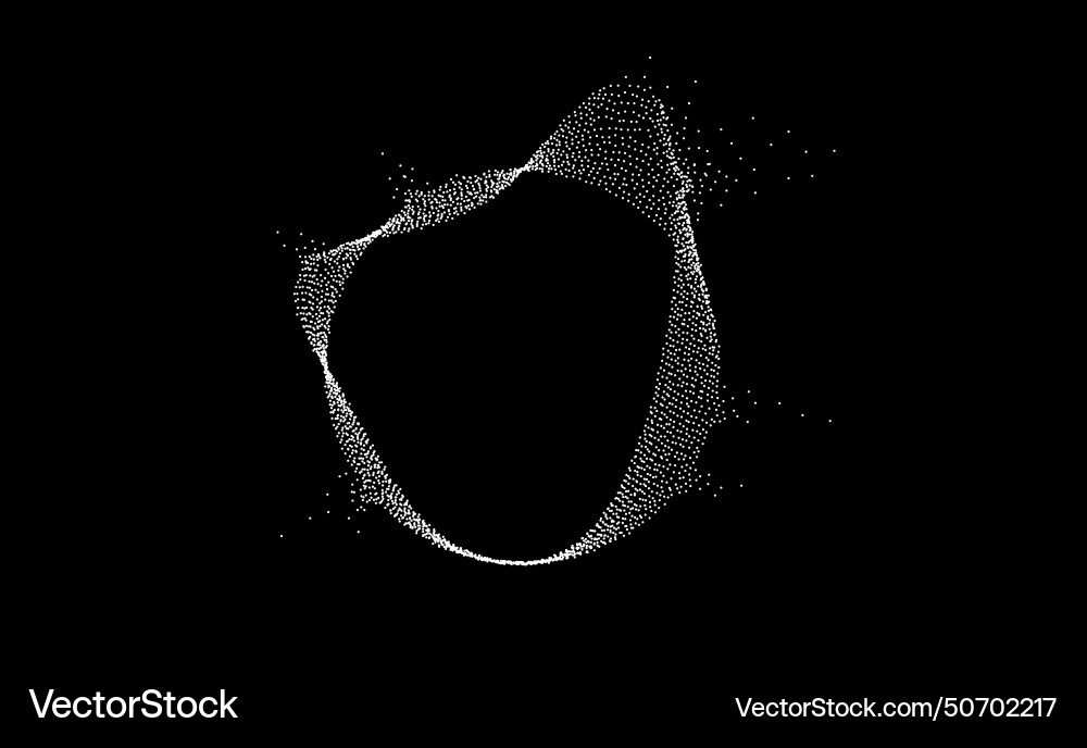 White dotted wavy dissolving lines stipple Vector Image