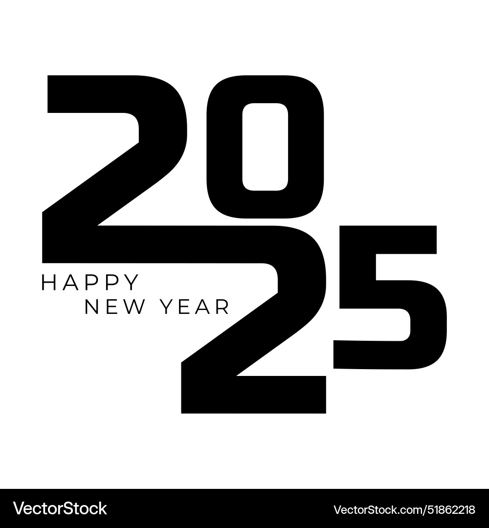 2025 number design template4 Royalty Free Vector Image