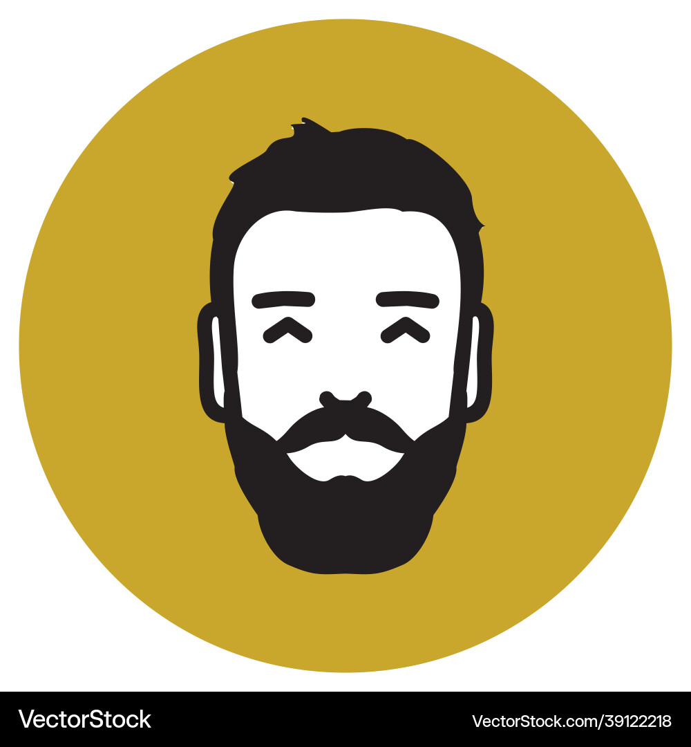 Beardy man Royalty Free Vector Image - VectorStock
