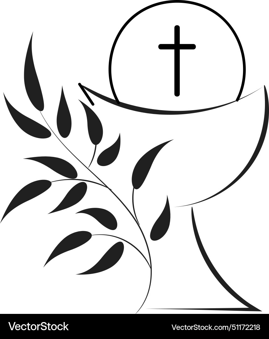 Christian art symbol for print Royalty Free Vector Image