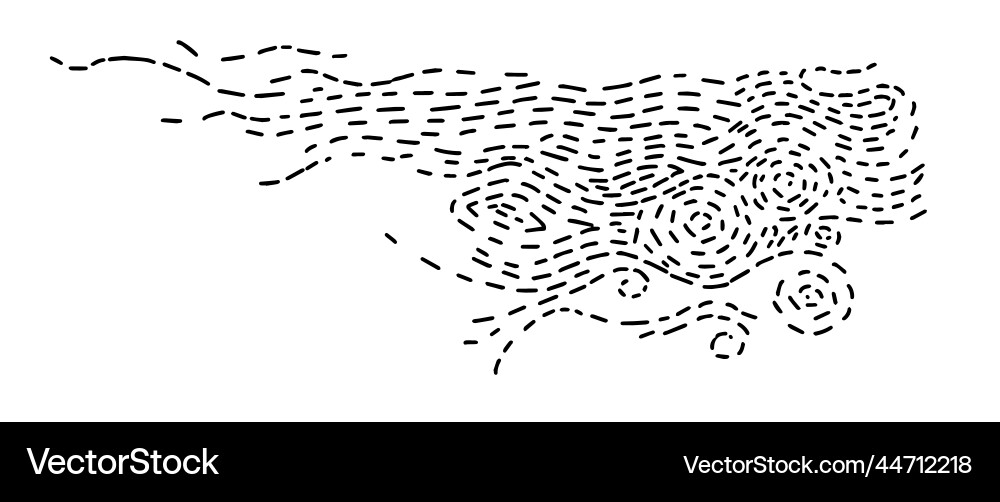 Dashed line forming image monochrome drawings Vector Image