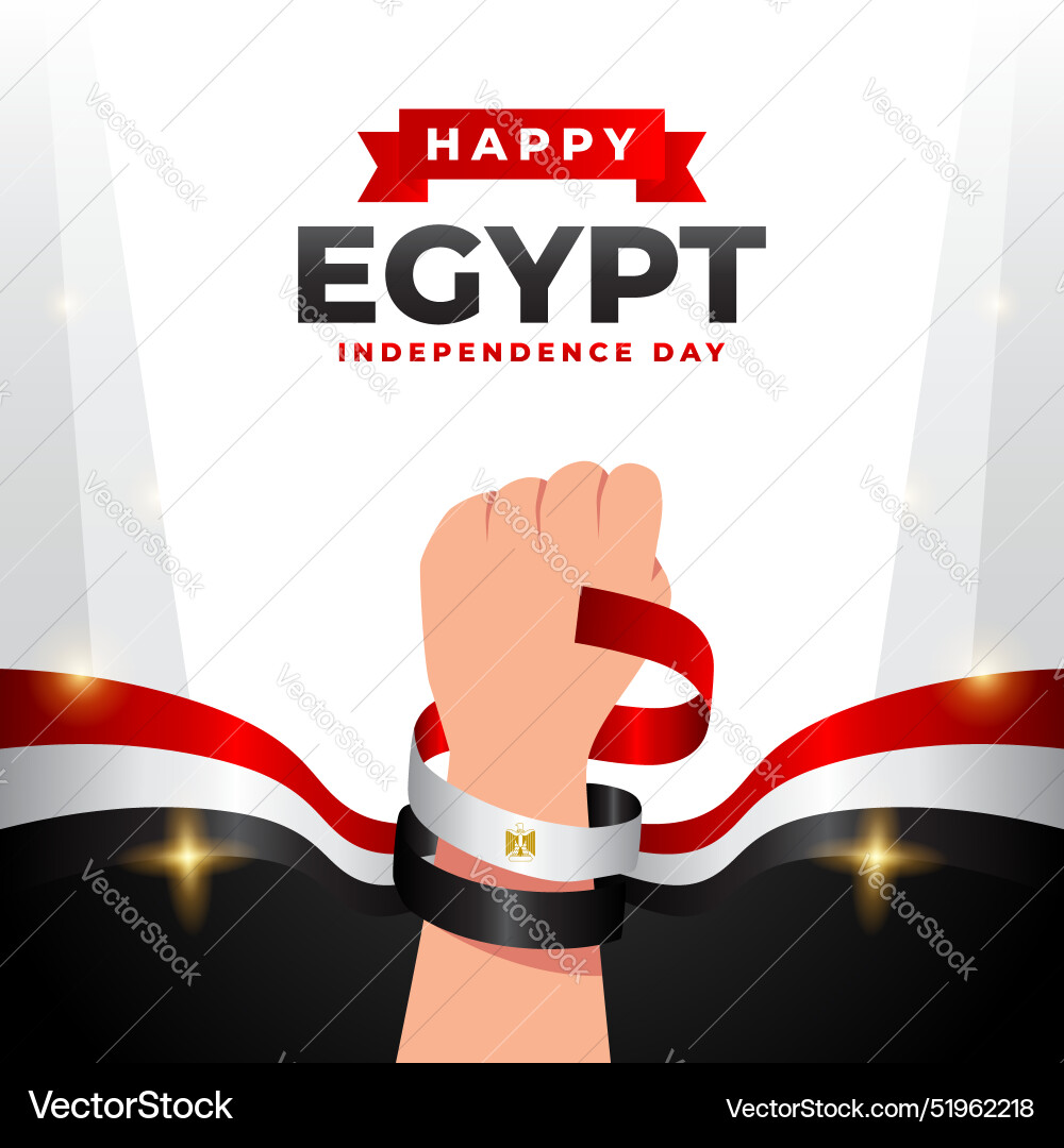 Egypt independence day design collection Vector Image