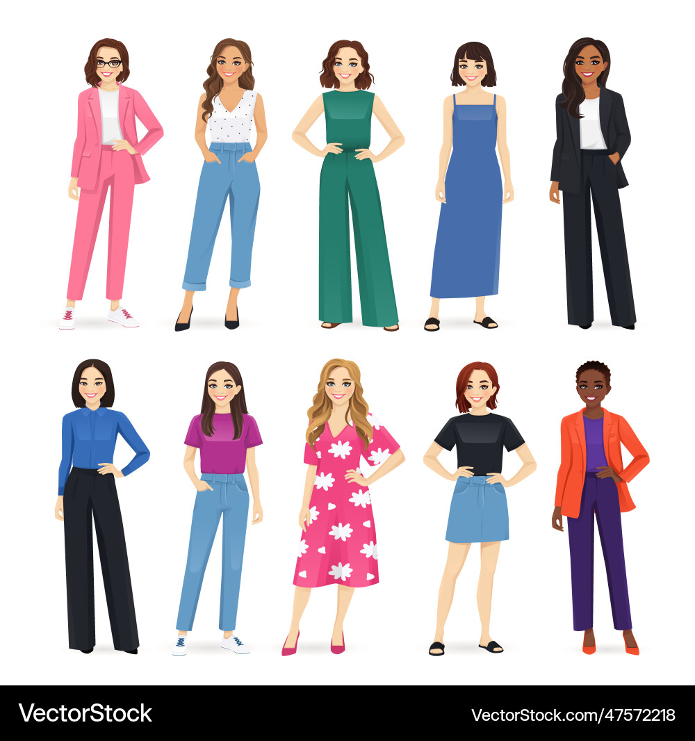 Group of women Royalty Free Vector Image - VectorStock