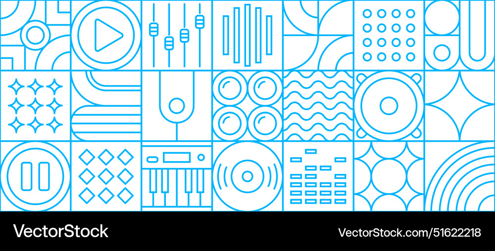 Music line modern geometric pattern background Vector Image