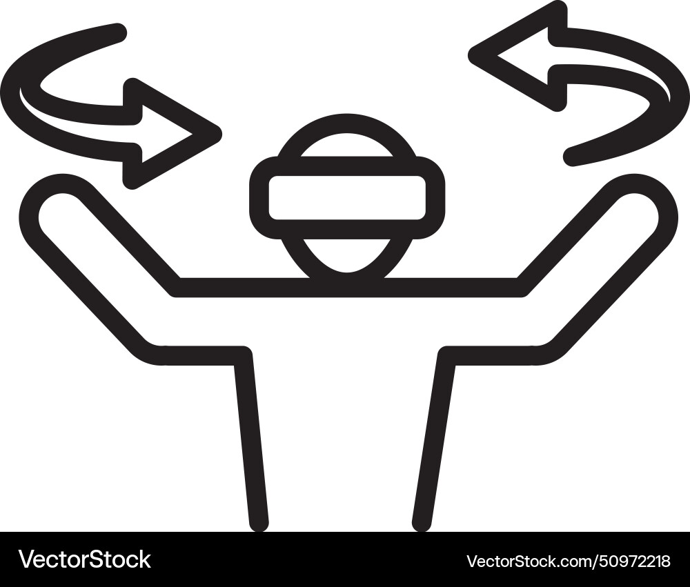 Virtual reality user icon Royalty Free Vector Image