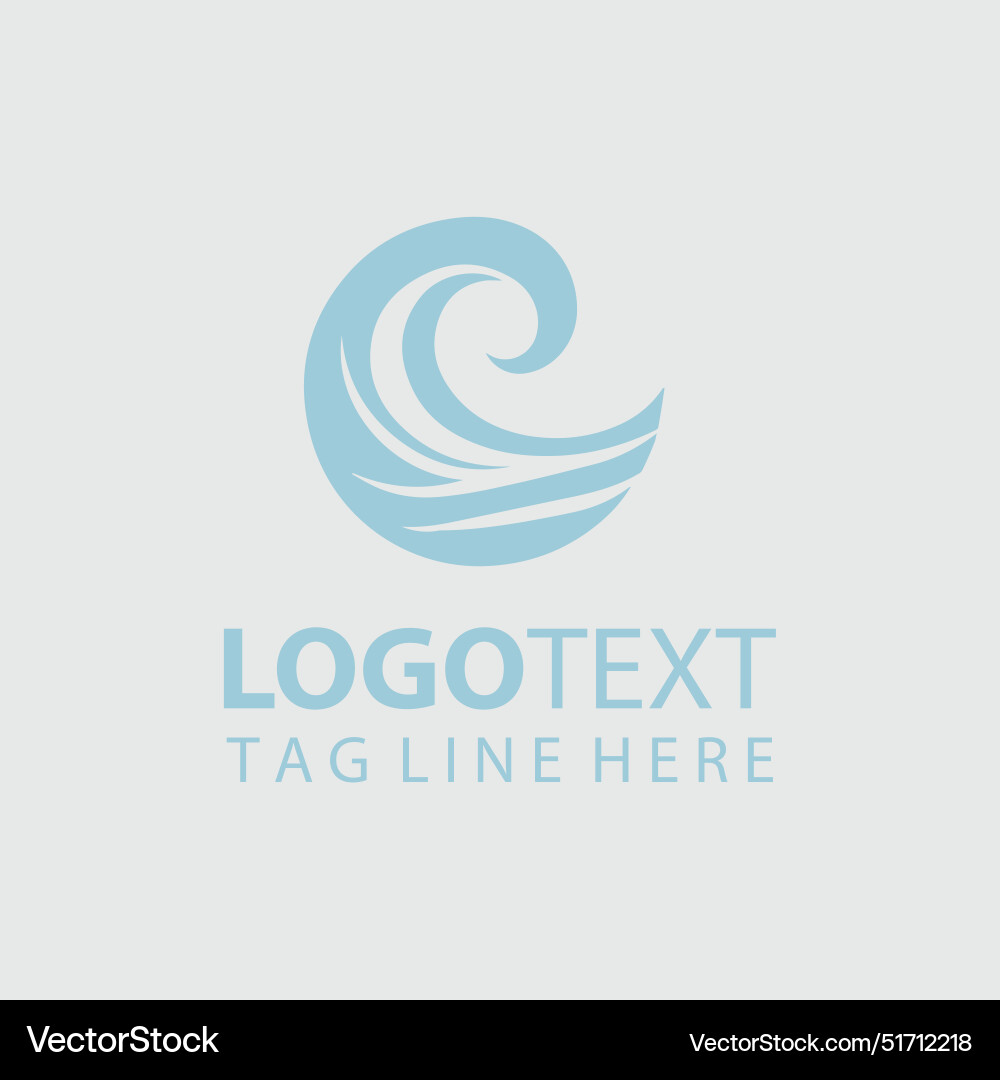 Waves logo Royalty Free Vector Image - VectorStock