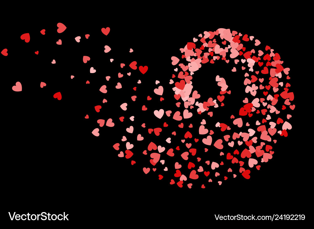 Abstract decoration vortex of hearts Royalty Free Vector