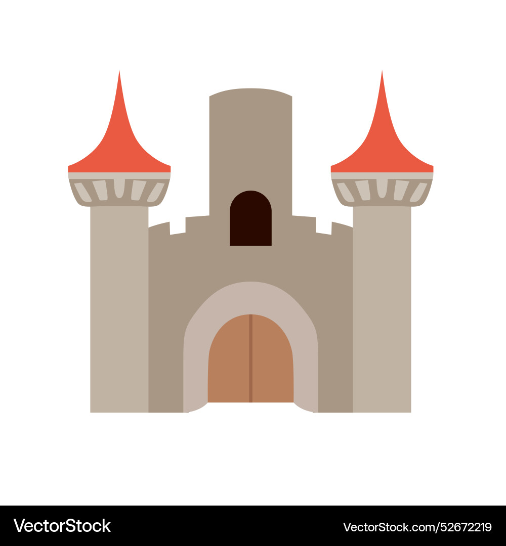Ancient stone castle Royalty Free Vector Image