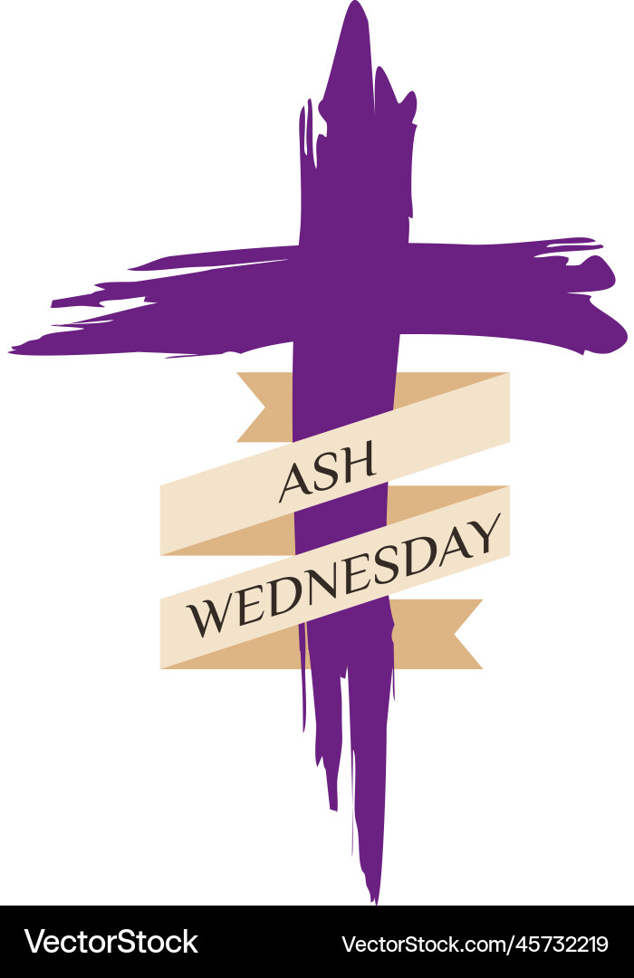 Ash Wednesday Poster - Lent Symbol Royalty Free Vector Image