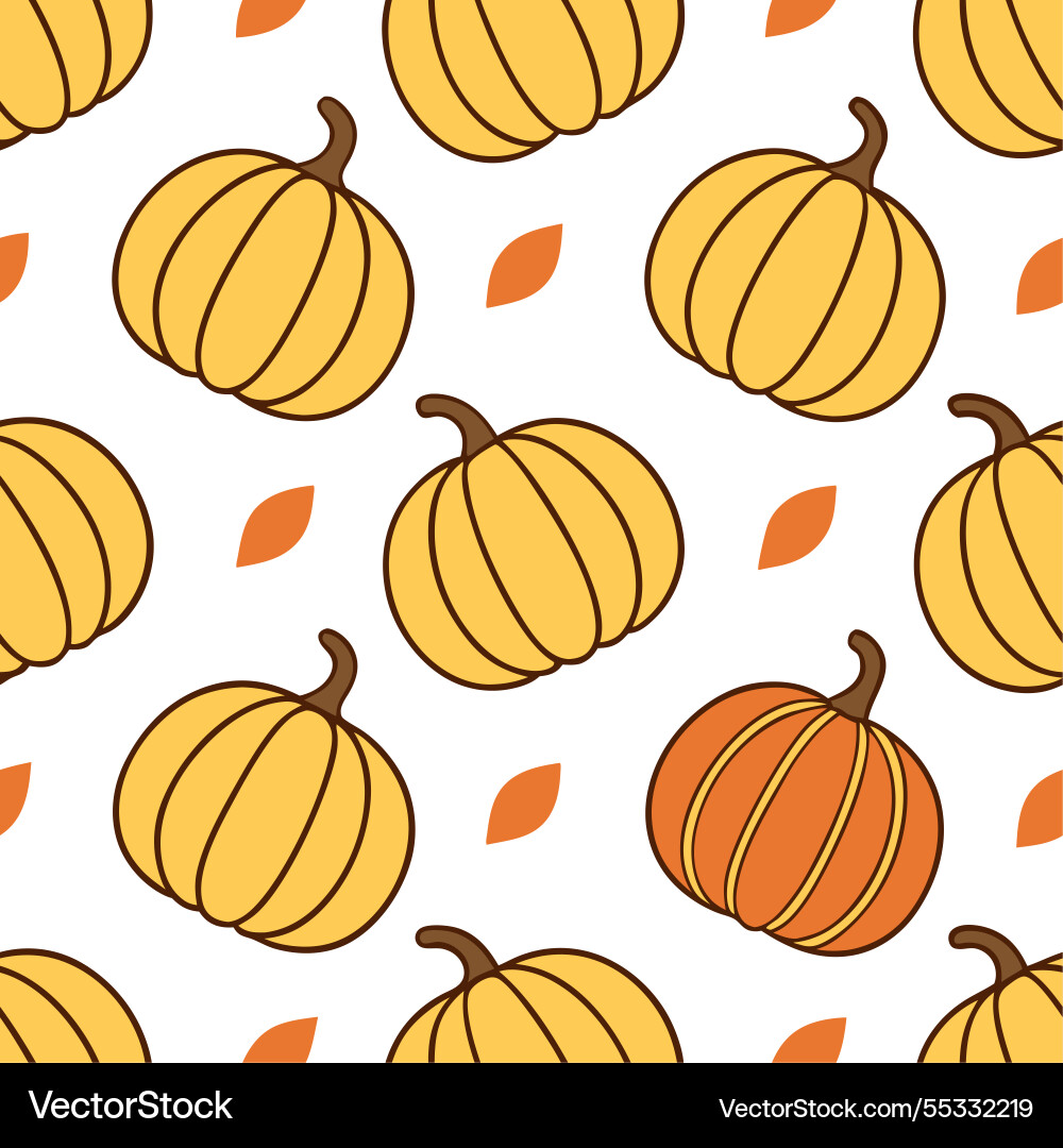 Bright autumn harvest seamless pattern Royalty Free Vector