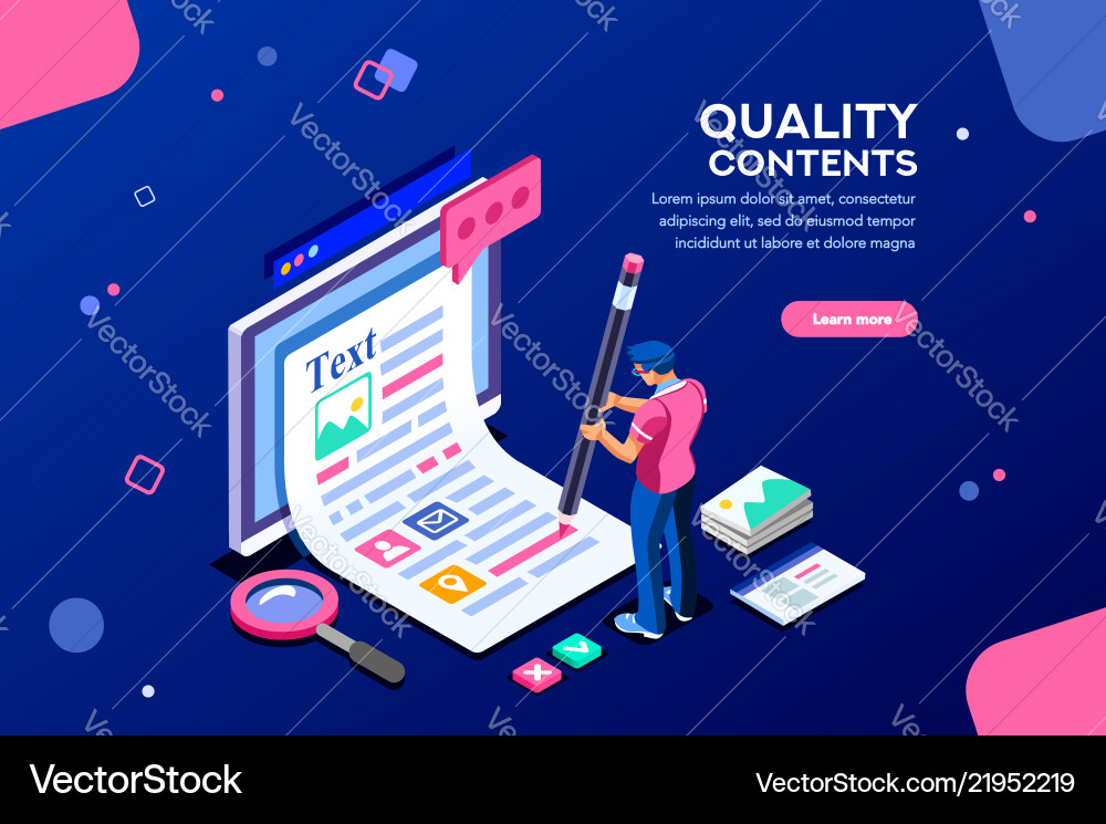 Creative blog web banner template Royalty Free Vector Image