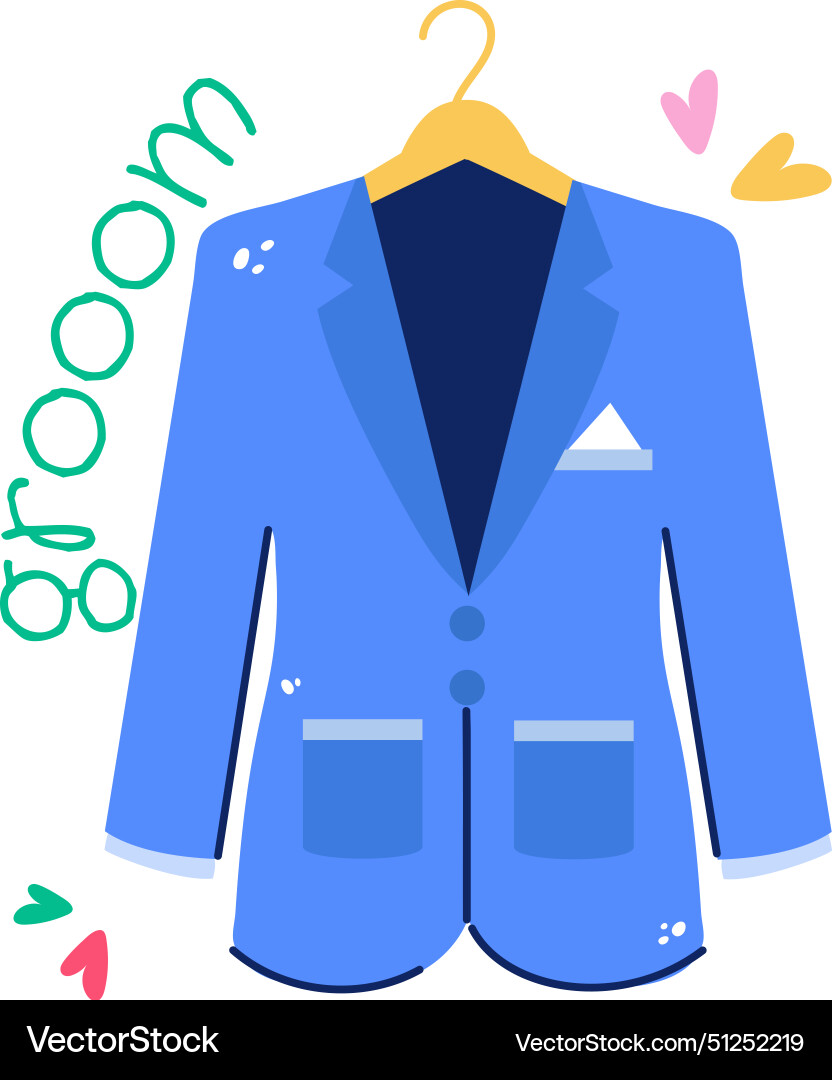Groom suit Royalty Free Vector Image - VectorStock