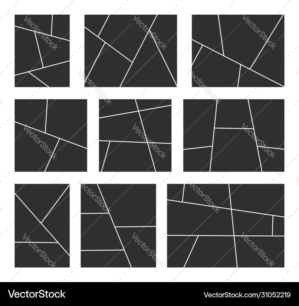 Photos grid template Royalty Free Vector Image