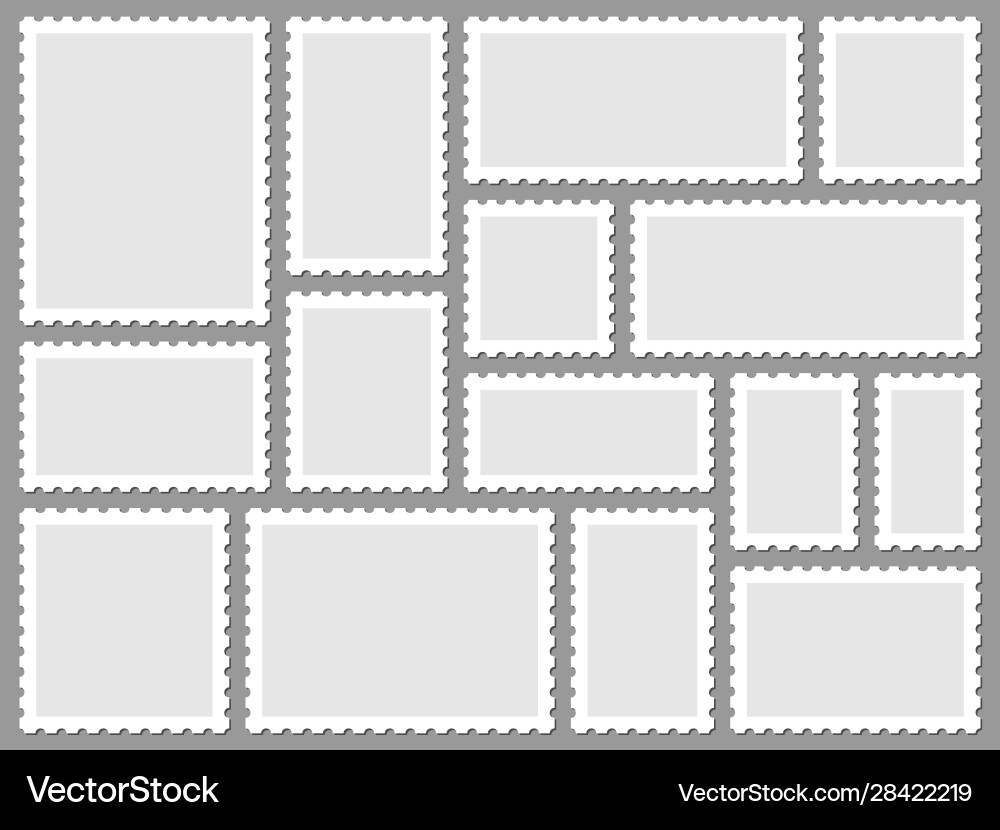 Postage Stamp Frames & Borders Royalty Free Vector Image