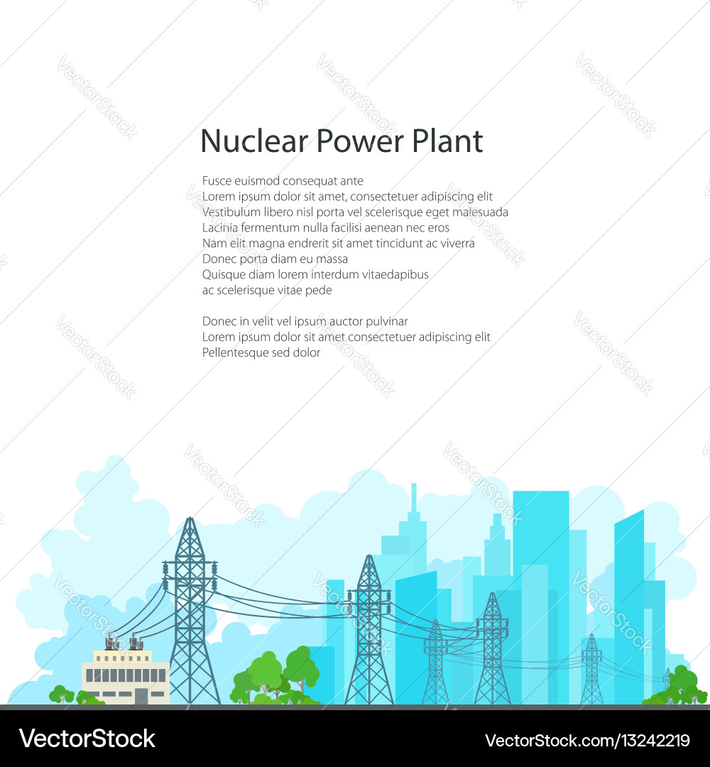 Poster electric power transmission Royalty Free Vector Image