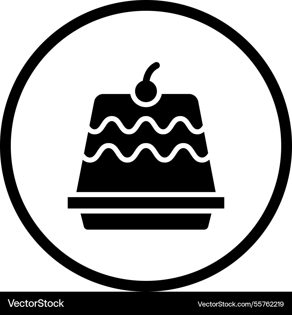 Pudding icon design Royalty Free Vector Image - VectorStock