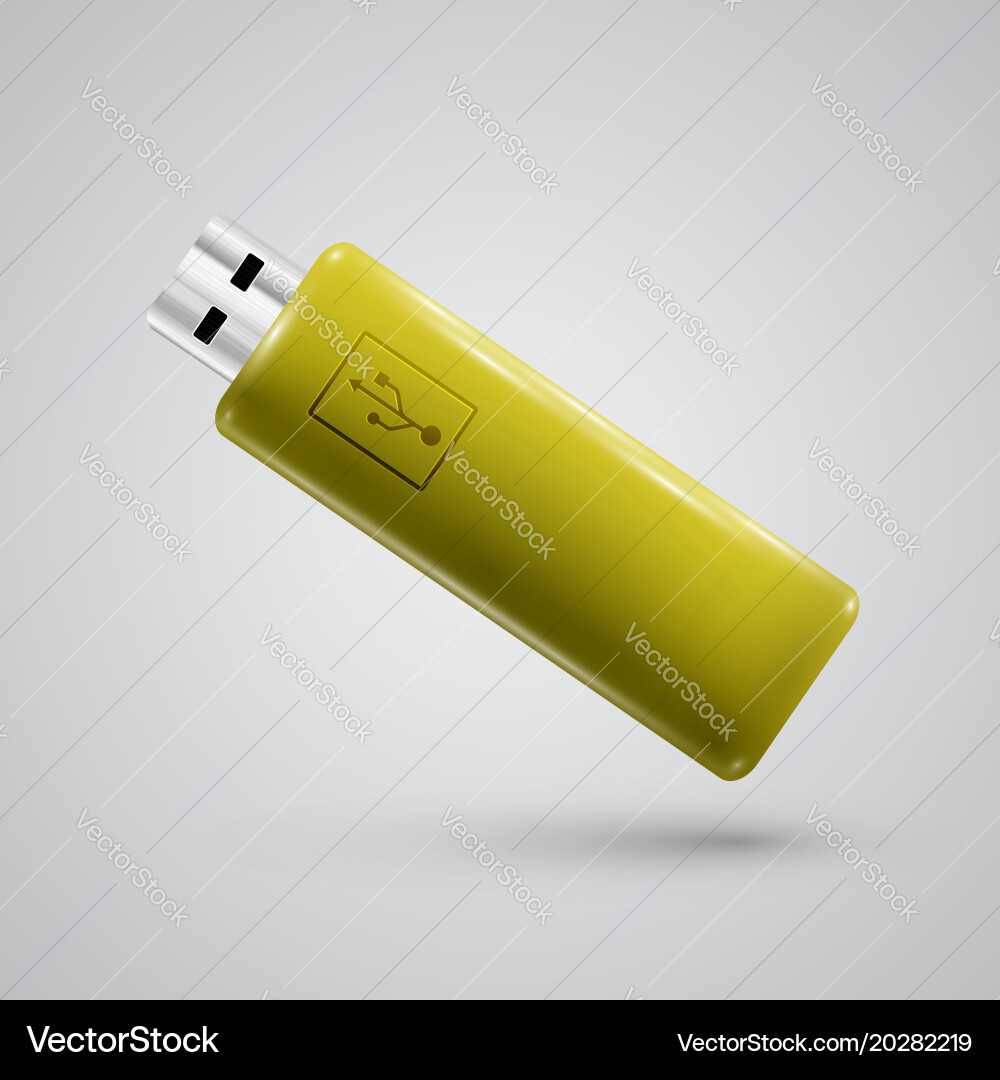 Realistic pendrive Royalty Free Vector Image - VectorStock