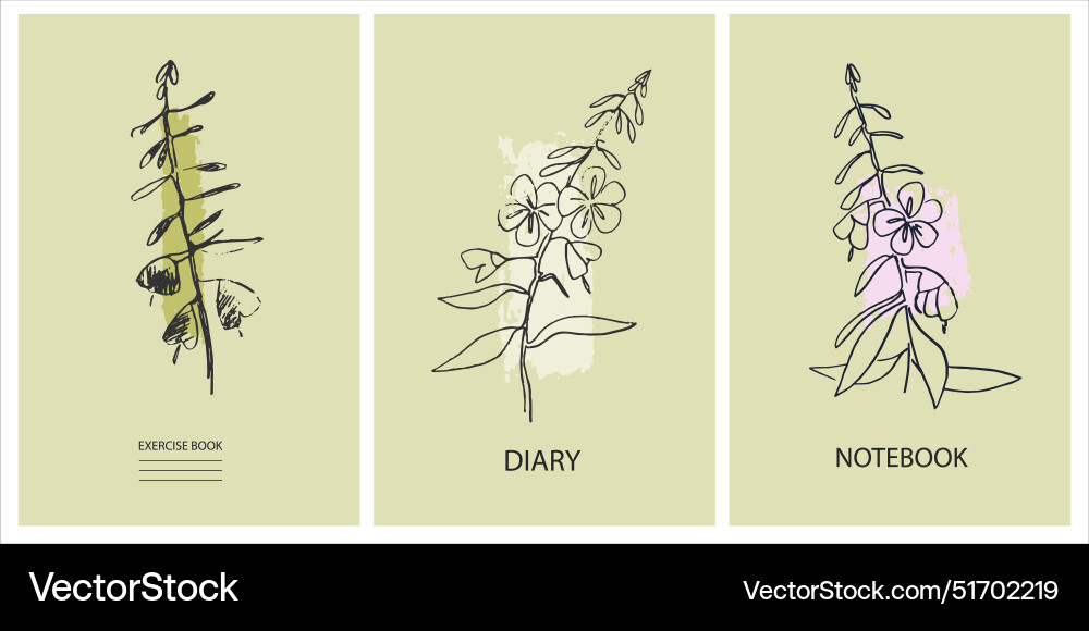 Set of cover page templates based on creative Vector Image