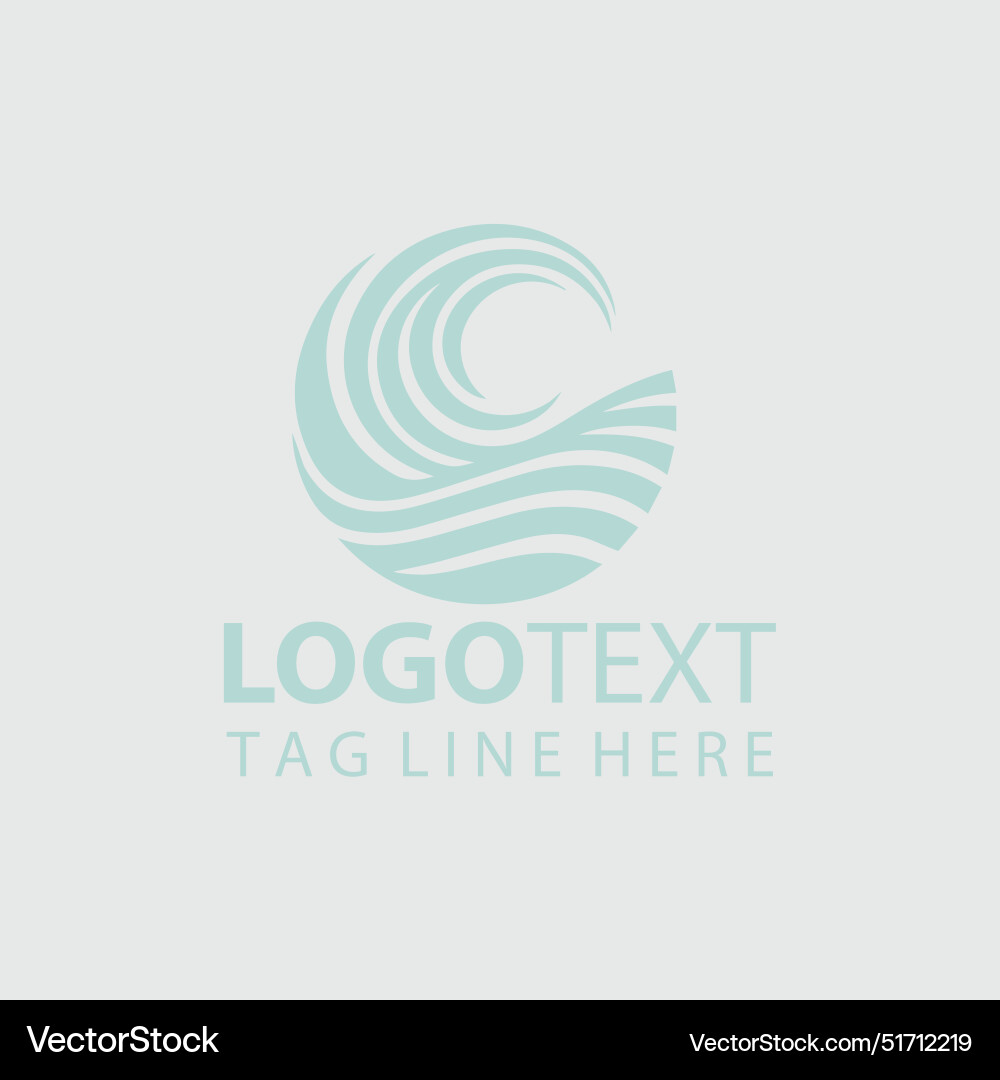 Waves logo Royalty Free Vector Image - VectorStock