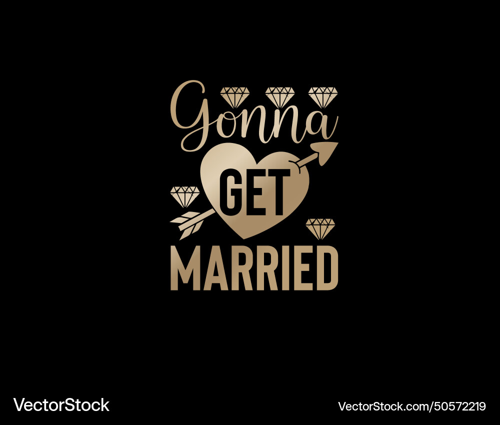 Wedding lettering t-shirt design Royalty Free Vector Image