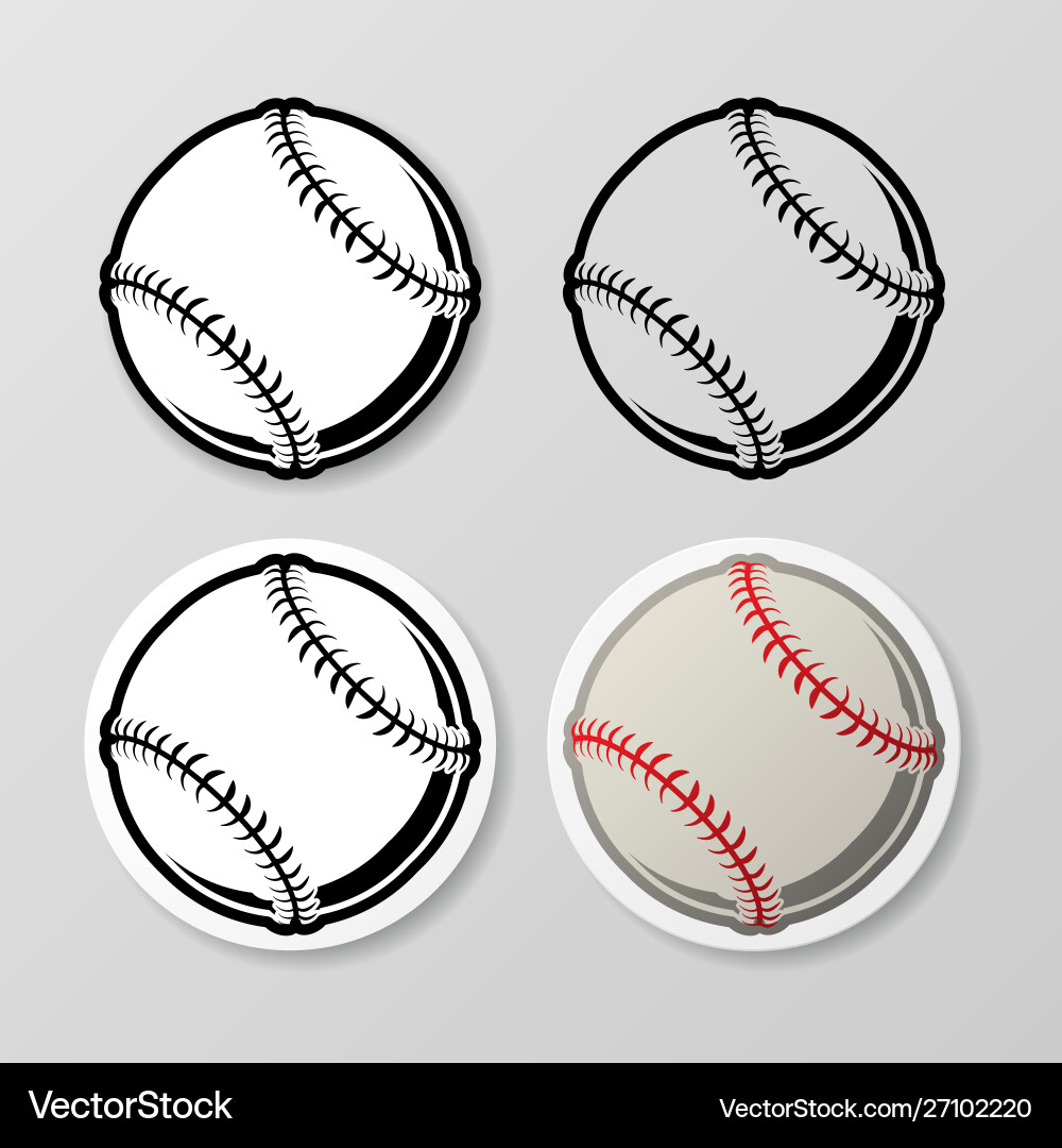 Baseball Stickers Vector Images (over 4,700)