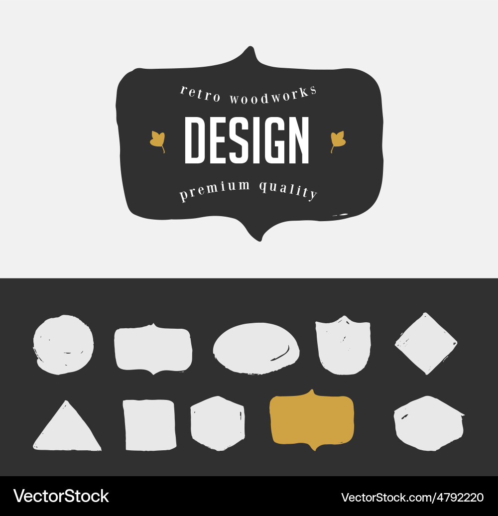 Chalkboard Labels & Retro Logo Set Royalty Free Vector
