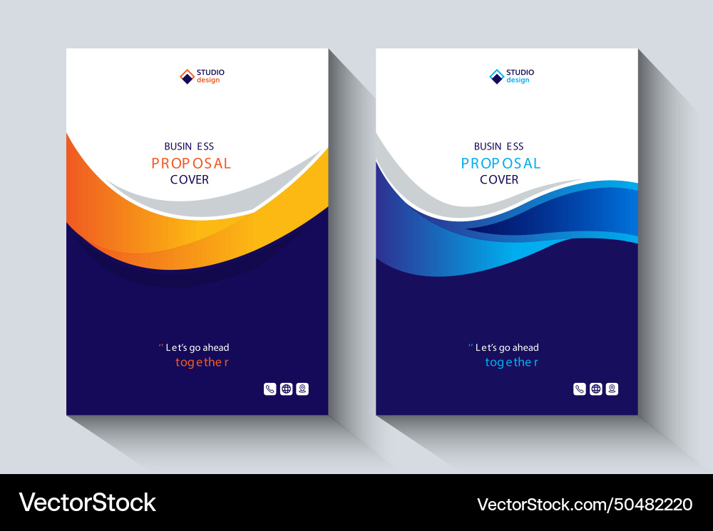 Corporate business proposal cover design template Vector Image
