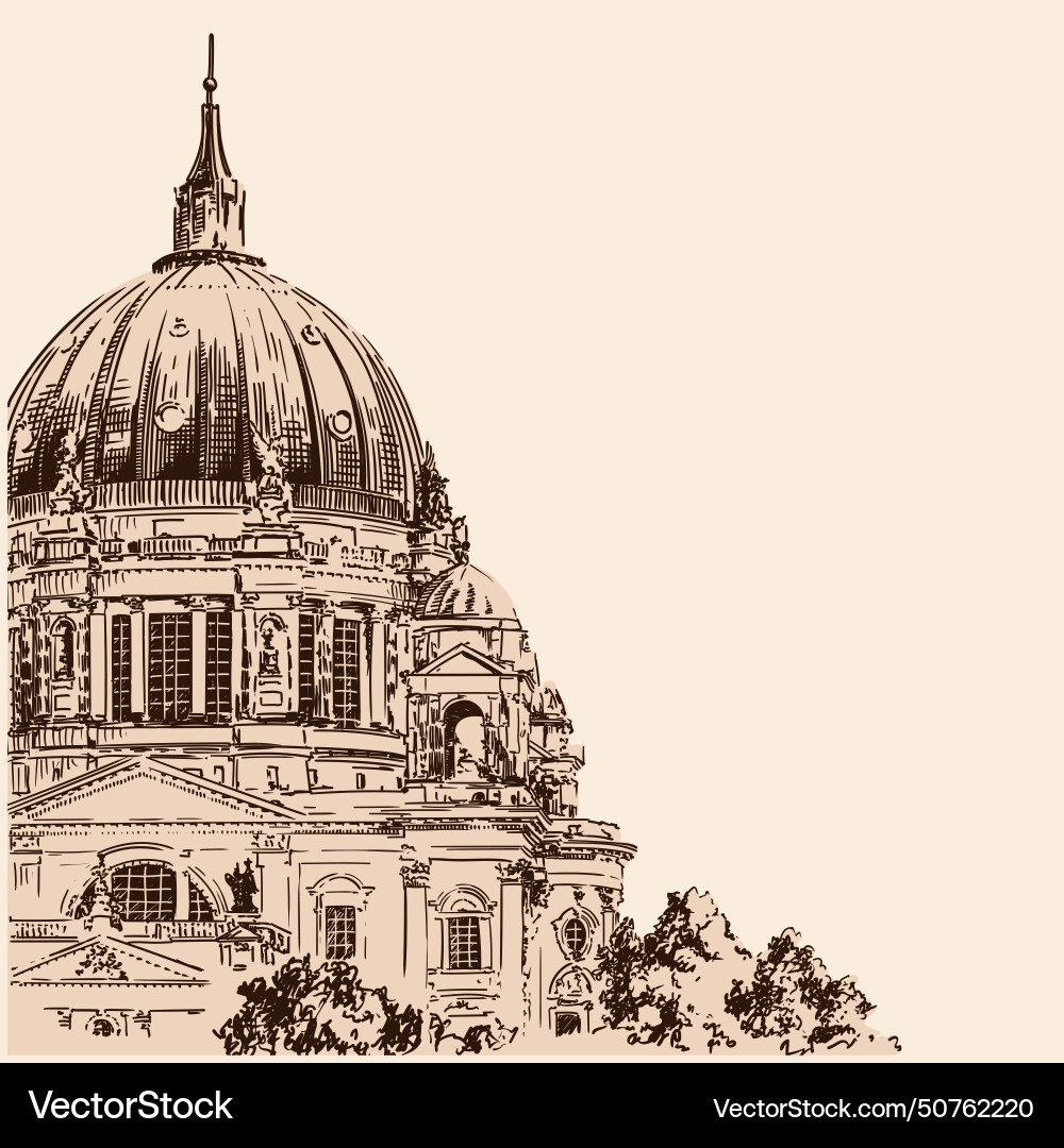 Dome of the cathedral Royalty Free Vector Image