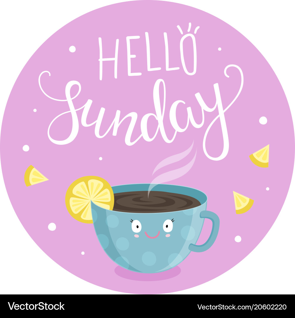 Hello sunday Royalty Free Vector Image - VectorStock