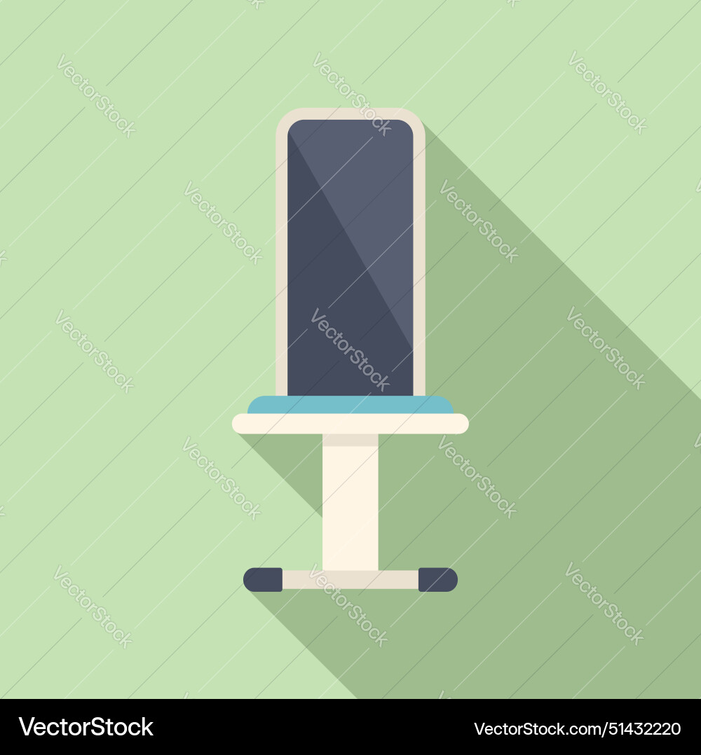 Modern office chair on green background Royalty Free Vector