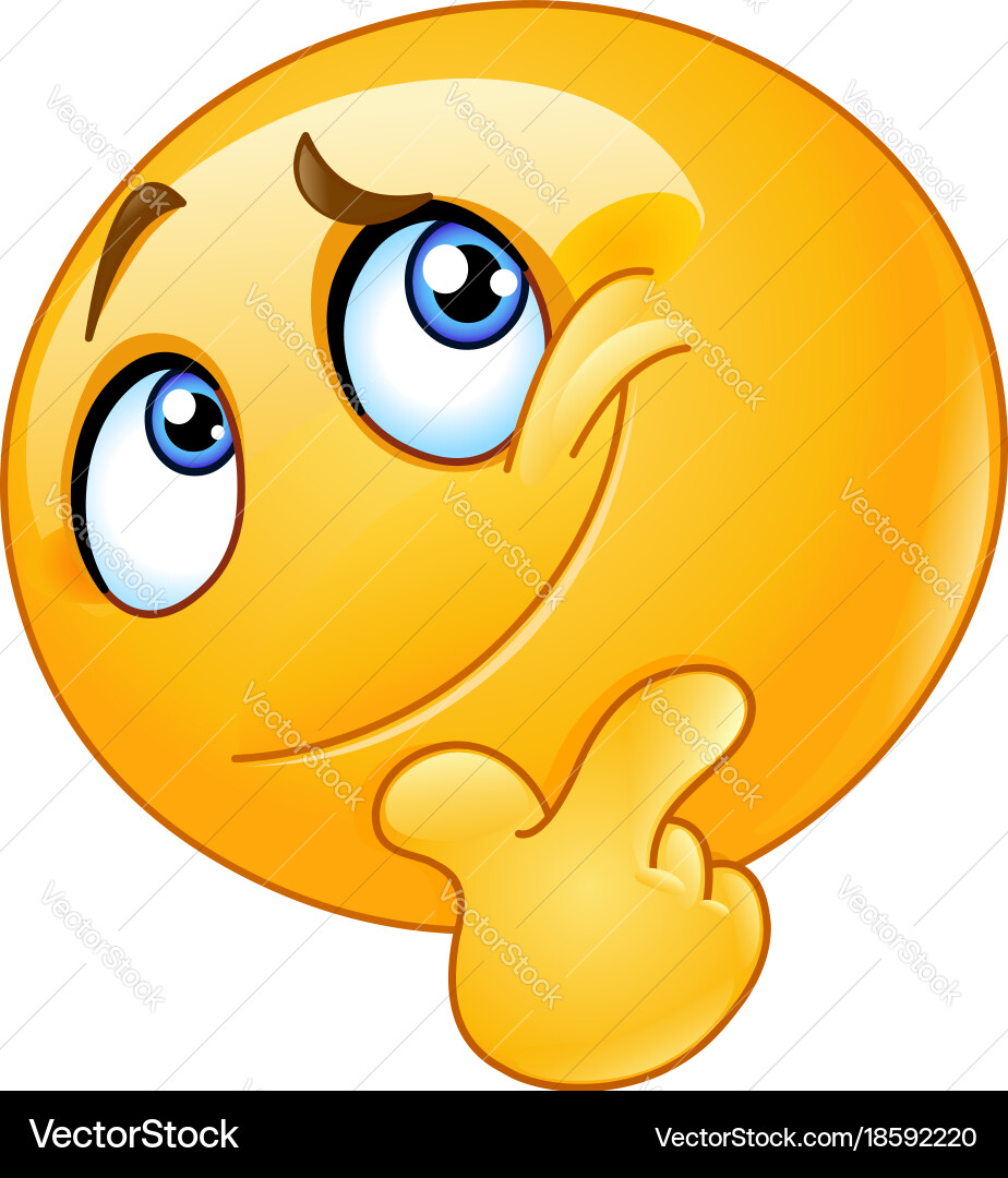 Ponder emoticon Royalty Free Vector Image - VectorStock