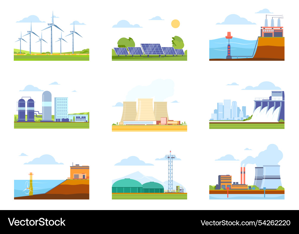 Renewable energy sources alternative sustainable Vector Image