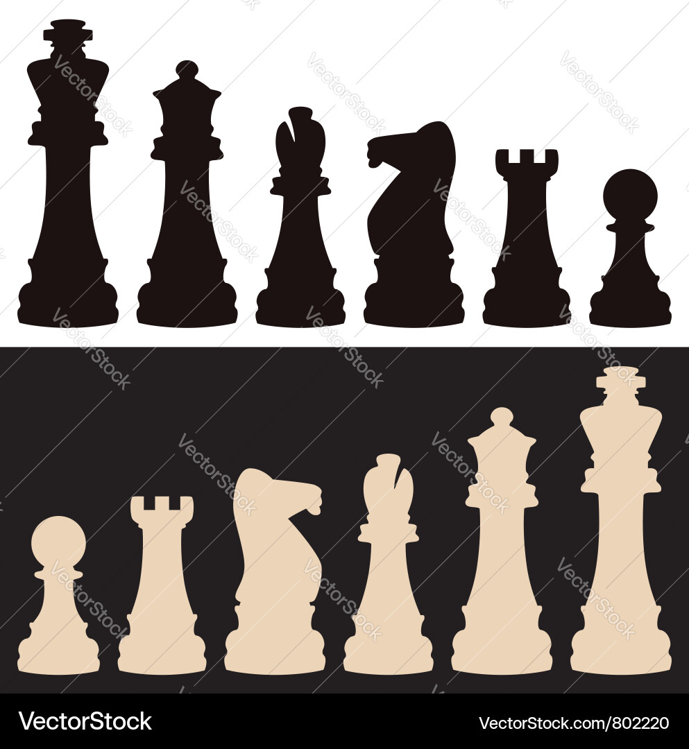 Set of chess pieces Royalty Free Vector Image - VectorStock
