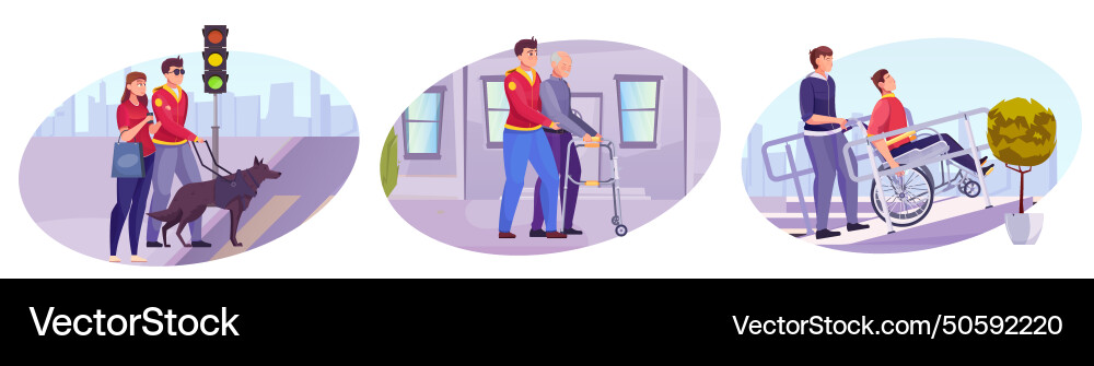 Transport and devices for disabled flat set Vector Image