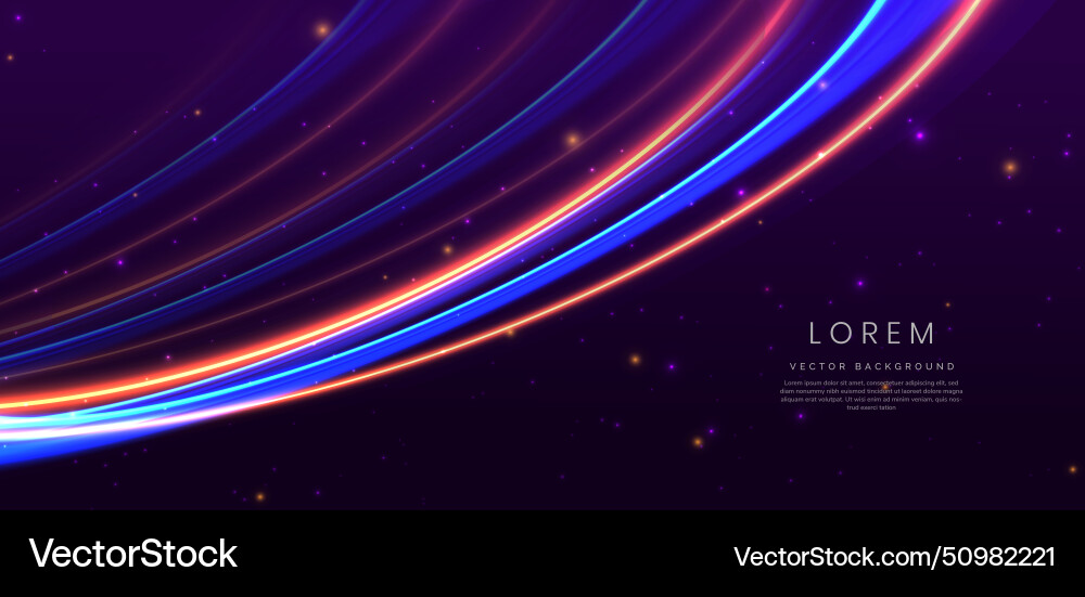 Abstract technology futuristic neon curved Vector Image