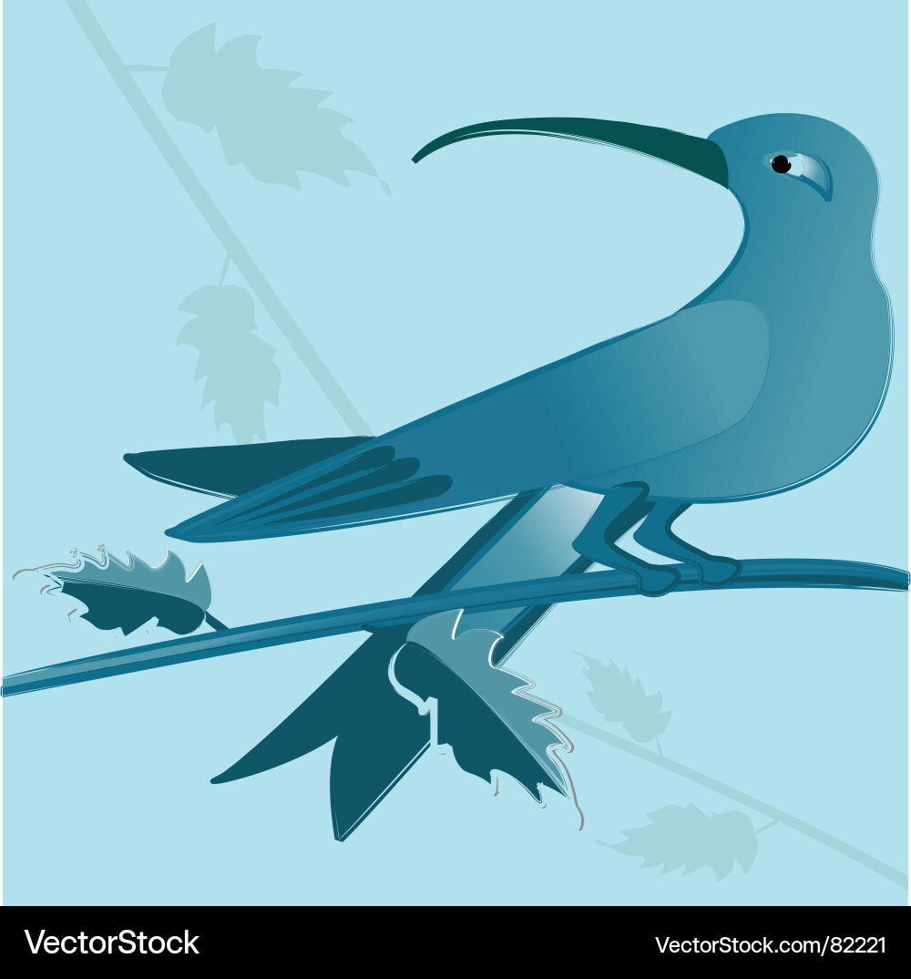 Blue bird Royalty Free Vector Image - VectorStock