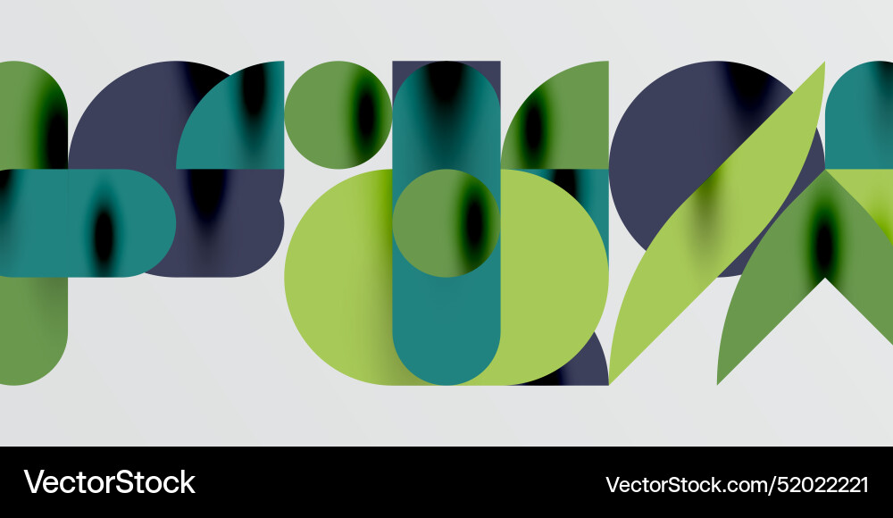 Circles semi squares and round shapes Royalty Free Vector