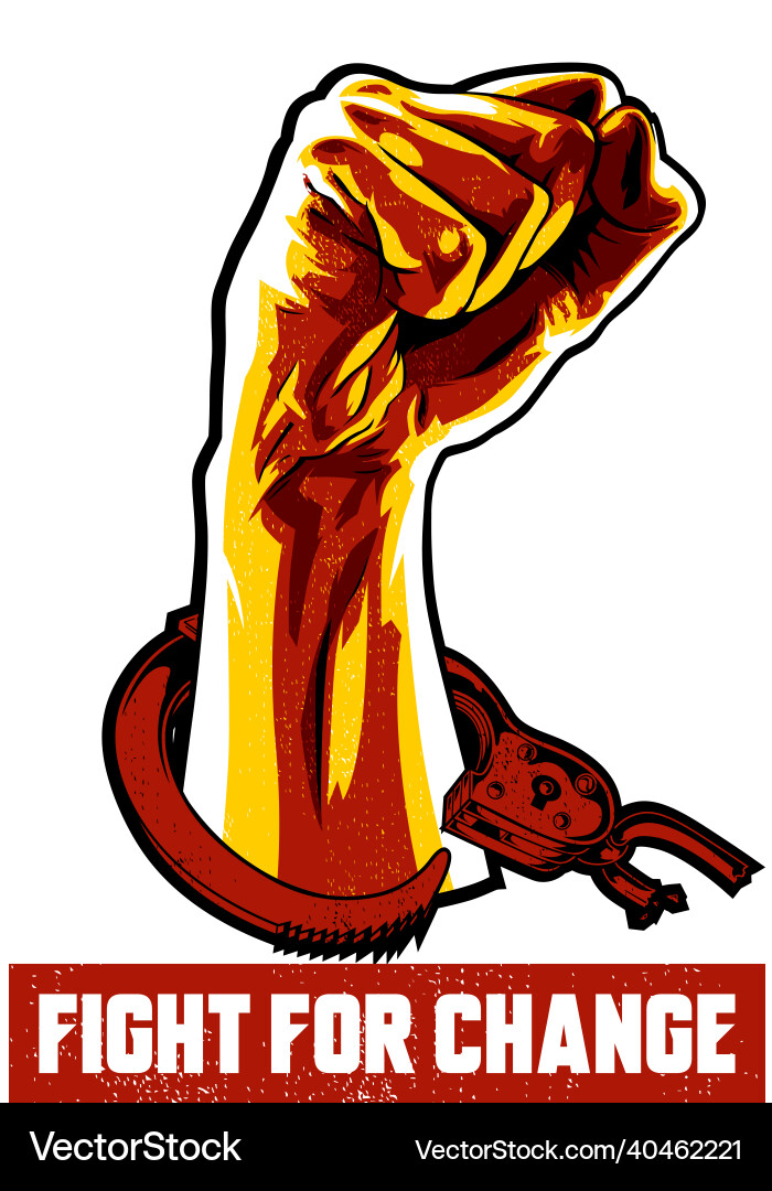 Fight for change Royalty Free Vector Image - VectorStock