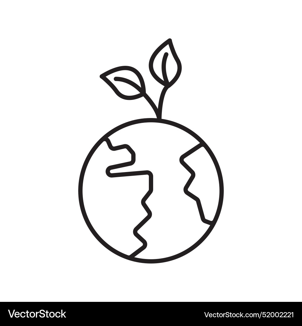 Green globe icon perfect for eco-friendly Vector Image