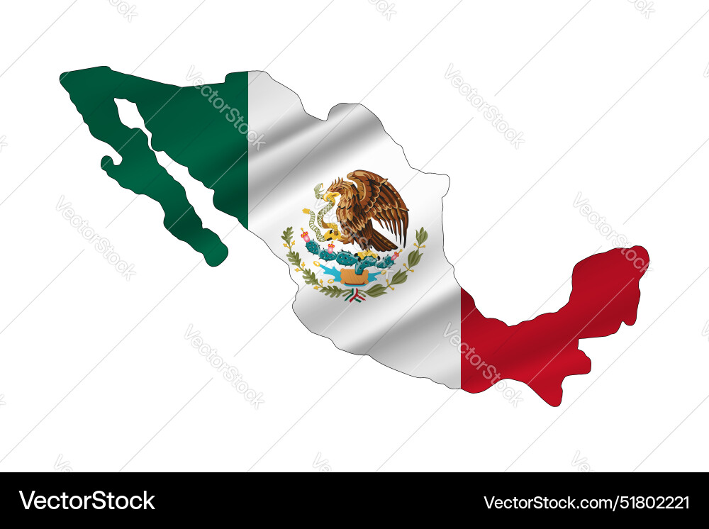 Mexico independence day mexican country map Vector Image