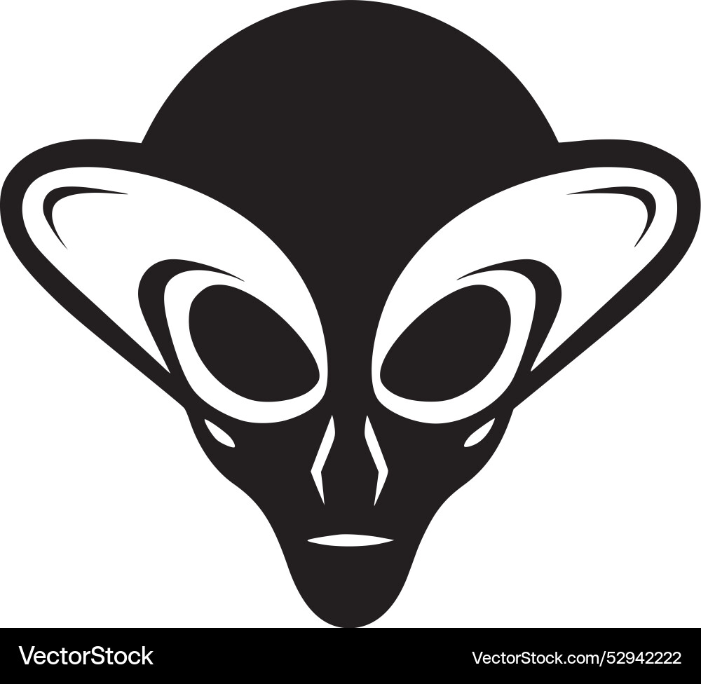 Alien - minimalist and simple silhouette Vector Image