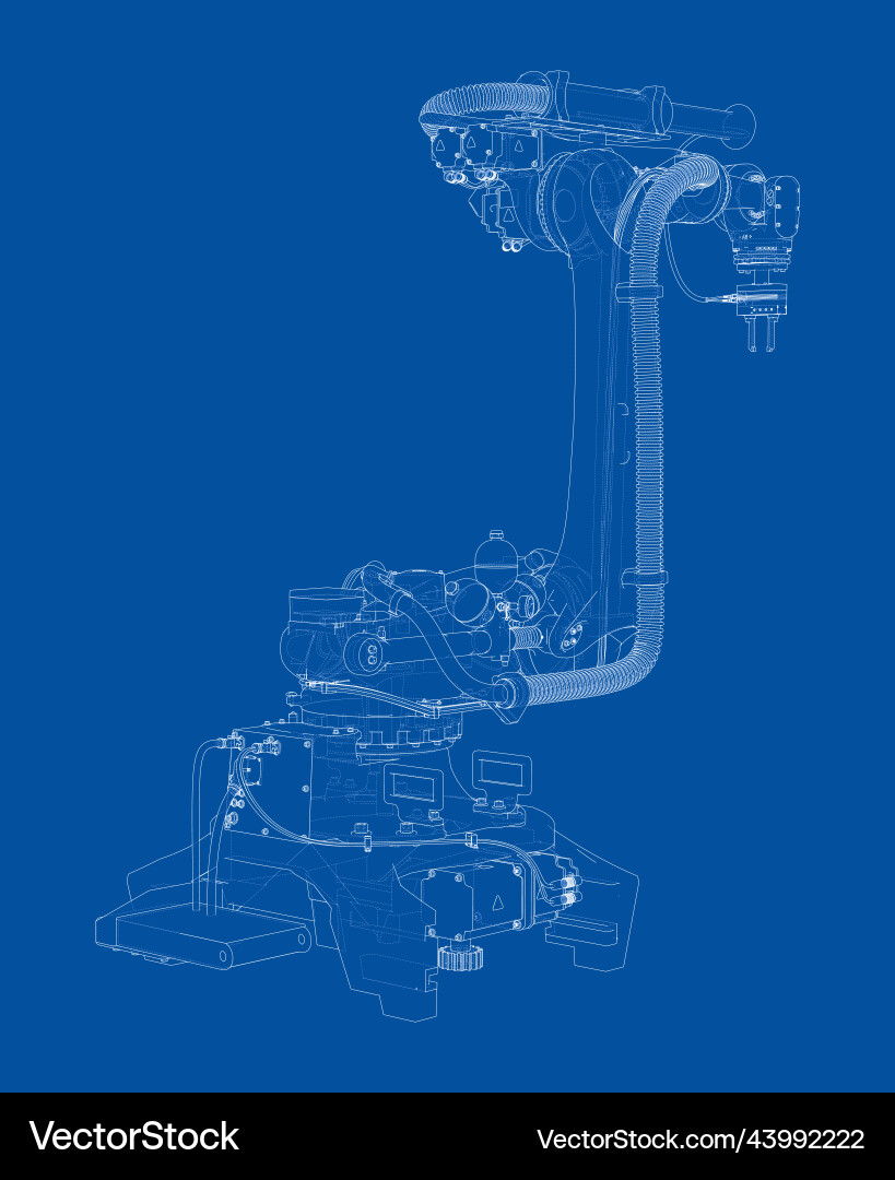 Industrial robot manipulator Royalty Free Vector Image