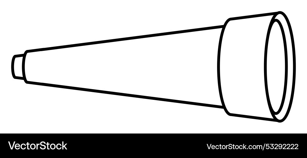 Line drawing of a simple handheld telescope Vector Image