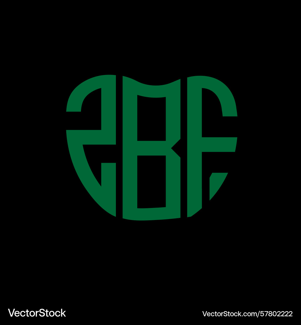 Zbf letter logo creative design unique – Royalty-Free Vector | VectorStock